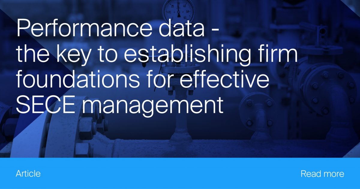 Performance data- the key to establishing firm foundations for…